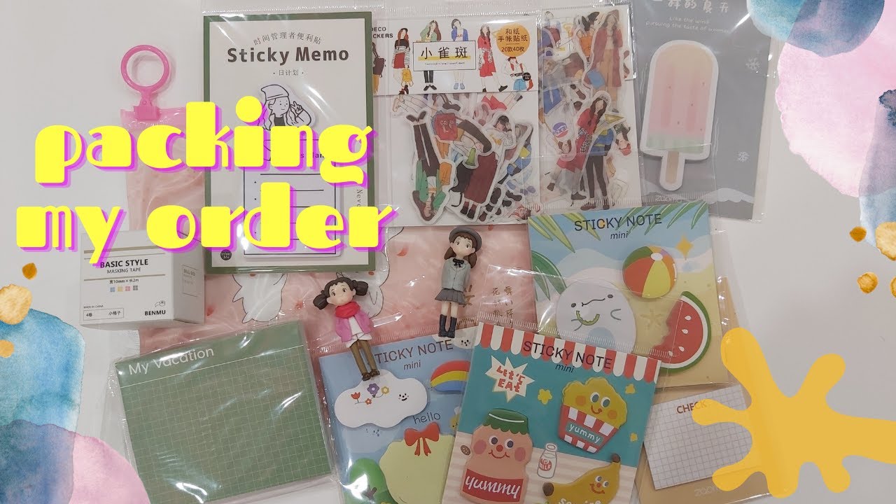 HOW I PACK MY ORDERS INDONESIA | JUAL STICKER DI SHOPEE | STATIONERY ...