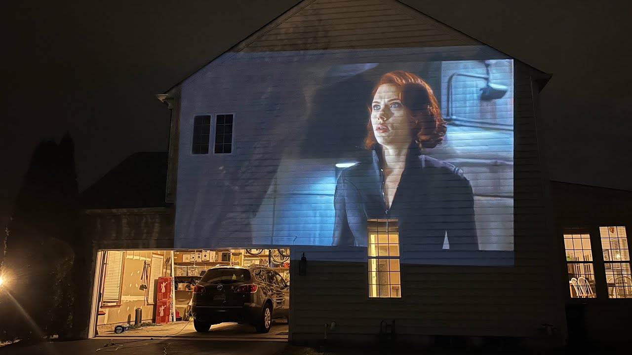 30 Foot Wide Used Business Projector Demo - YouTube