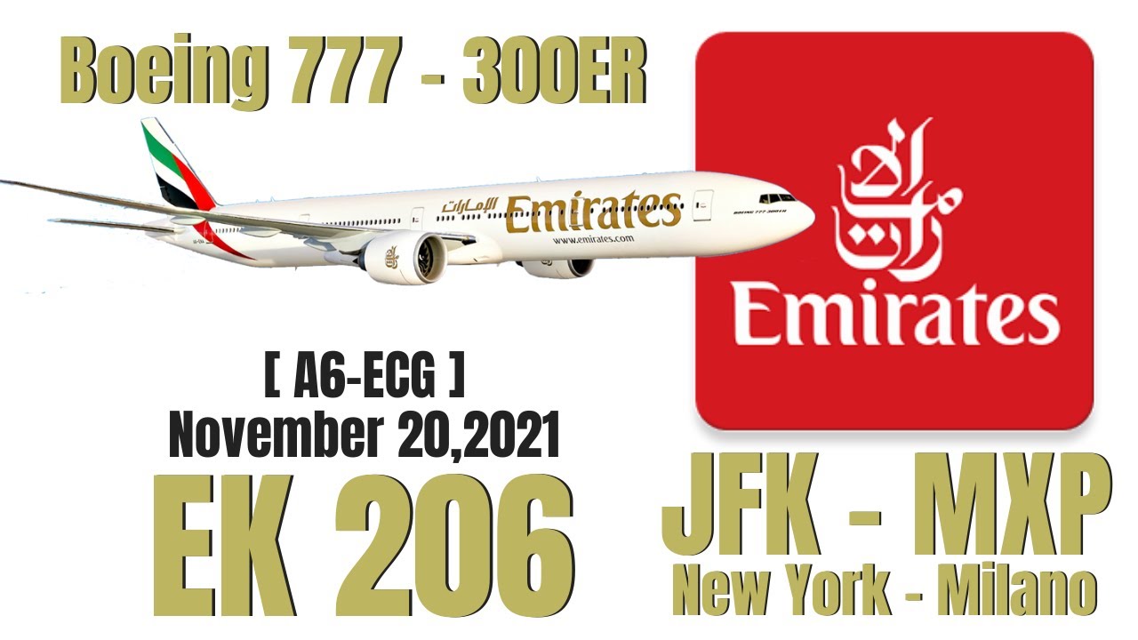 Emirates 777-300 ER Flight Review | Economy Class EK 206 | New York ...
