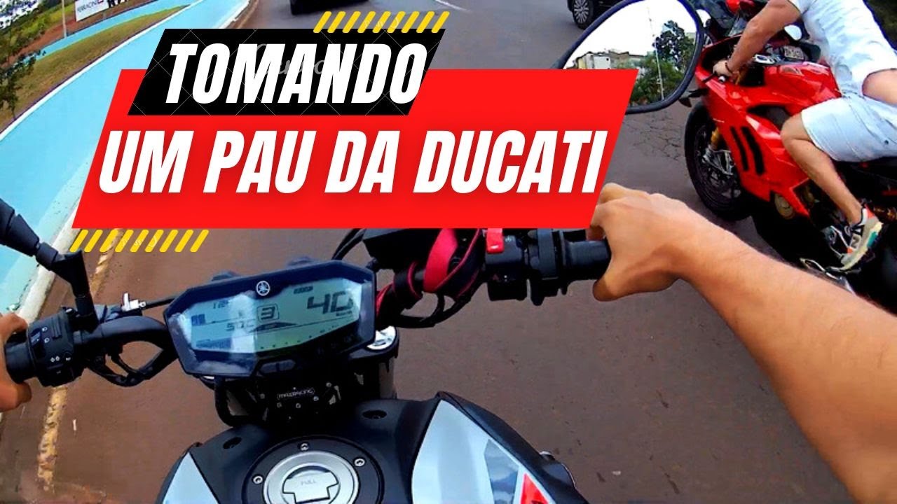 MT 07 2021 Puro Som V8 Tomando um Baile da Ducati - YouTube