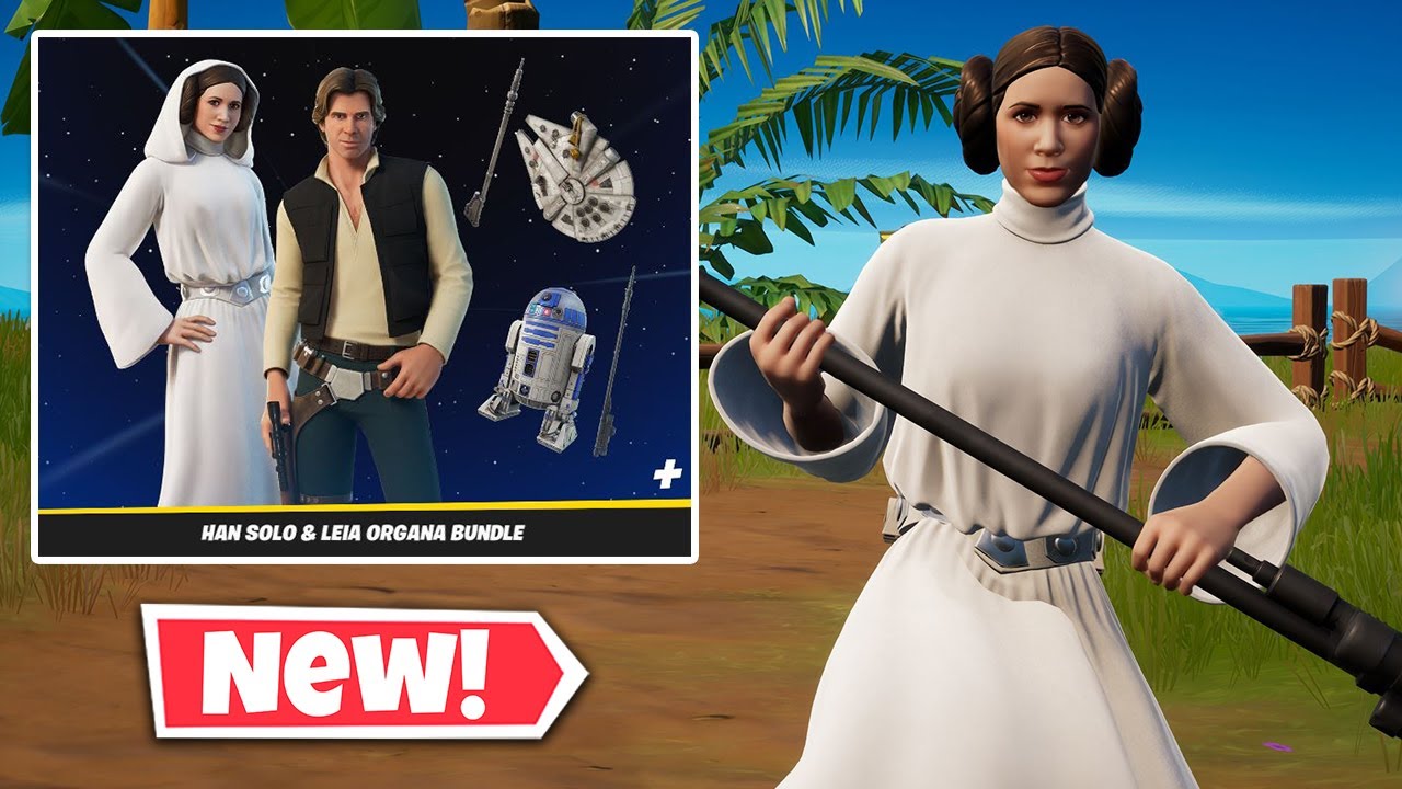 New HAN SOLO & LEIA ORGANA Skins in Fortnite | R2-D2 Back Bling - YouTube