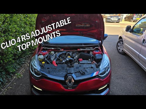 Renault Clio MK4 RS, compbrake adjustable top mount fitting - YouTube