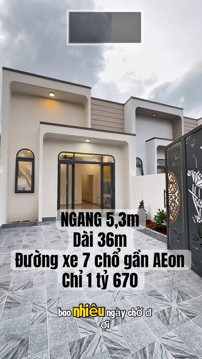 Cách Aeon 5 phút di chuyển- NGANG 5,3m - DÀI 36m #nhadep #batdongsan - YouTube