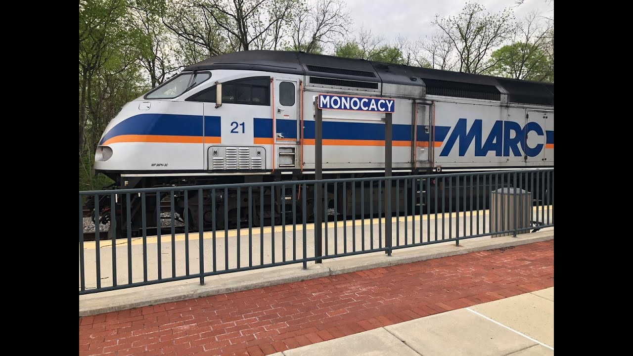 Marc train arriving at Monocacy station - YouTube