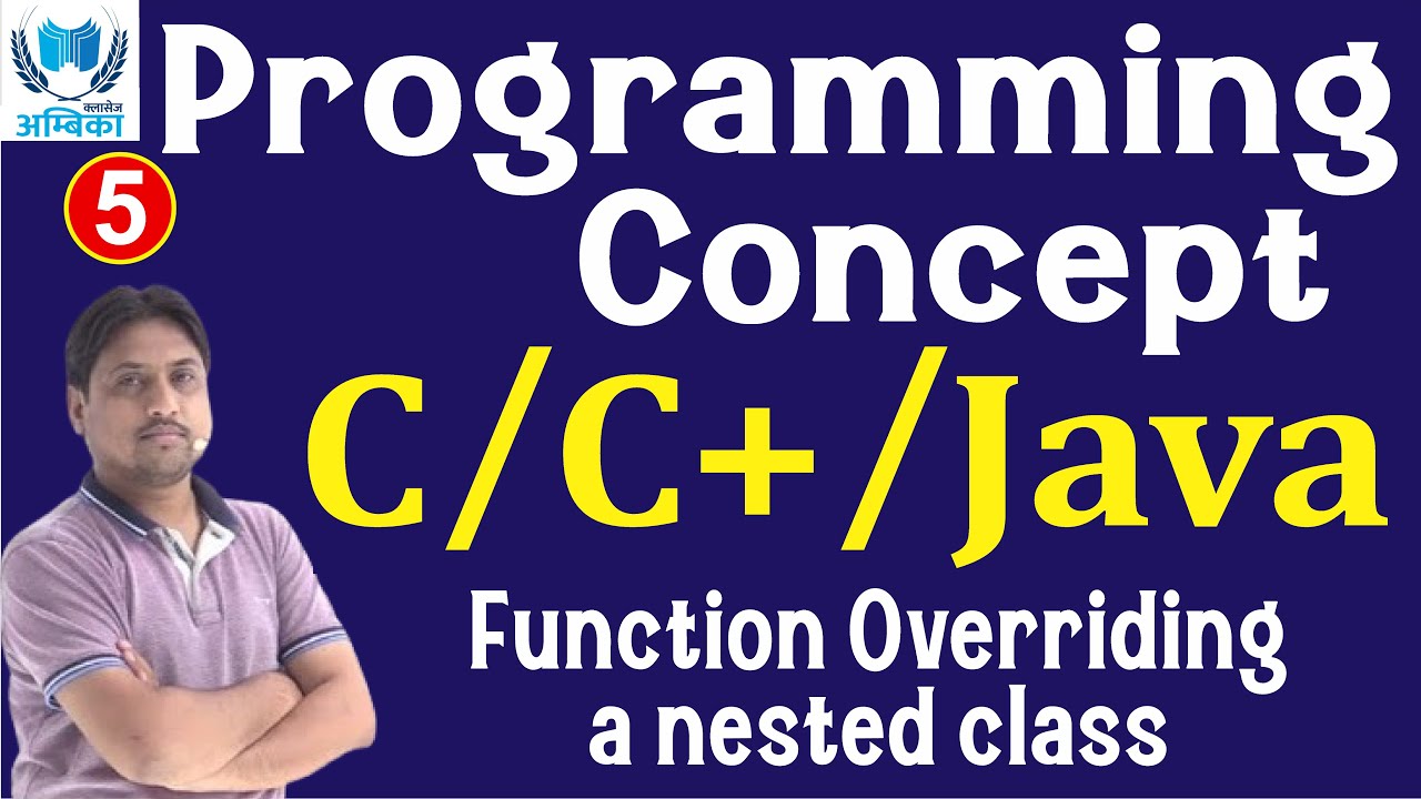 Function Overriding A Nested Class Ccjava Ambika Classes