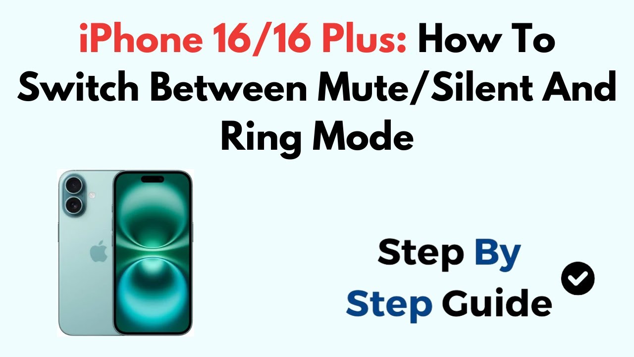 iPhone 16/16 Plus: How To Switch Between Mute/Silent And Ring Mode ...