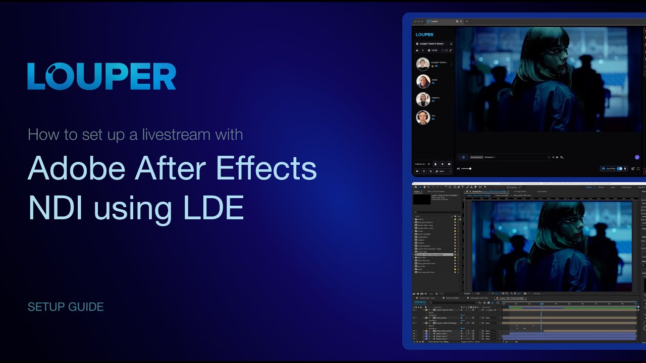 Louper: Set up a Livestream with Adobe After Effects - NDI using LDE ...