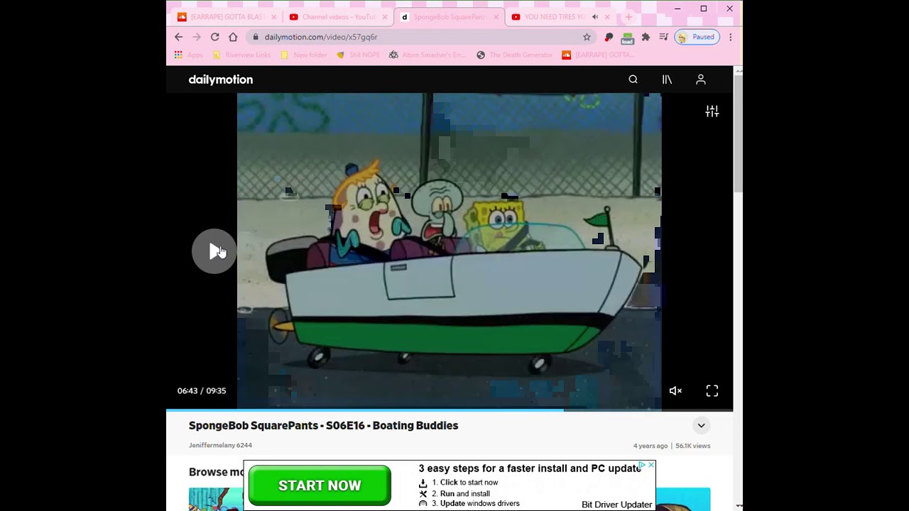 SpongeBob boating school you need tires you idiot - YouTube