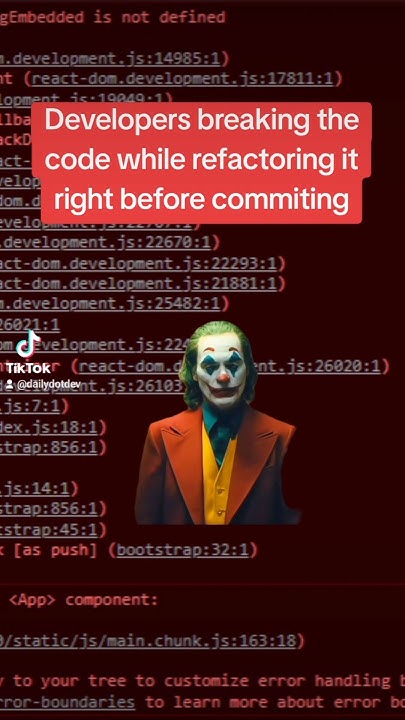 When you are almost done but you want to do a quick refactor before the commit 🤡 #programming ...