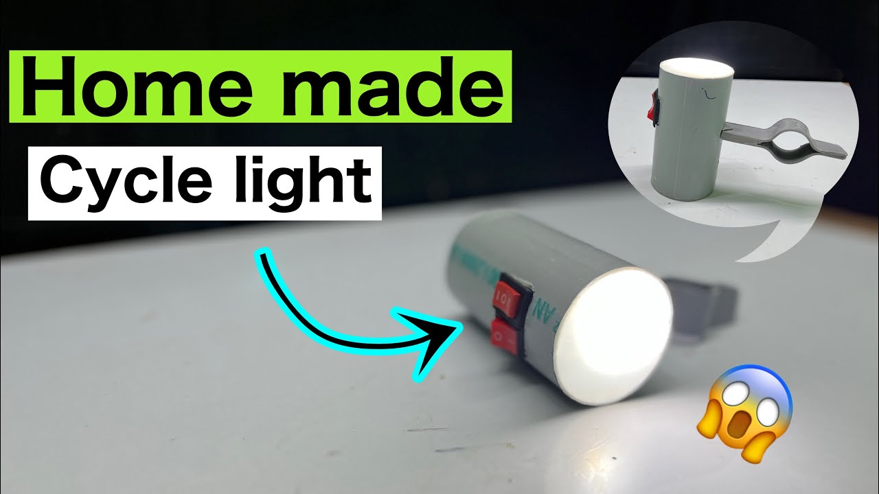 Homemade Cycle Projector Light || cycle ke liya had light || how to ...