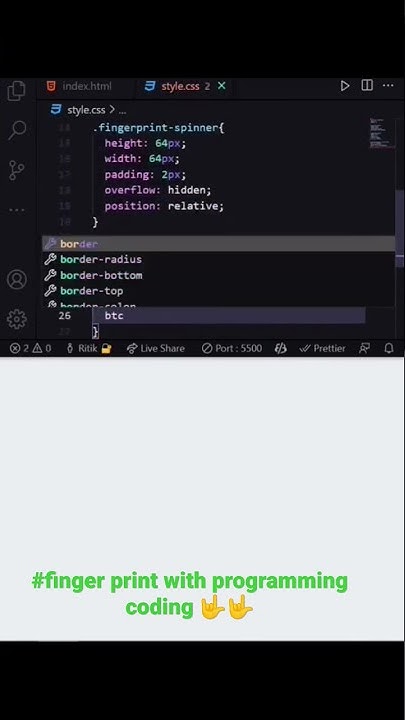 finger print with coding|#shorts|#programming(#coding)|#viral - YouTube