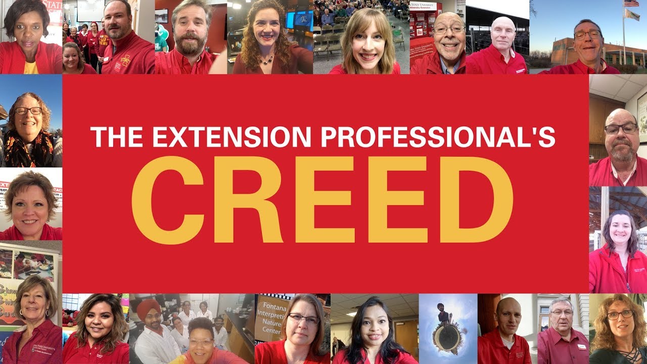The Extension Professional's Creed by Iowa State University Extension ...