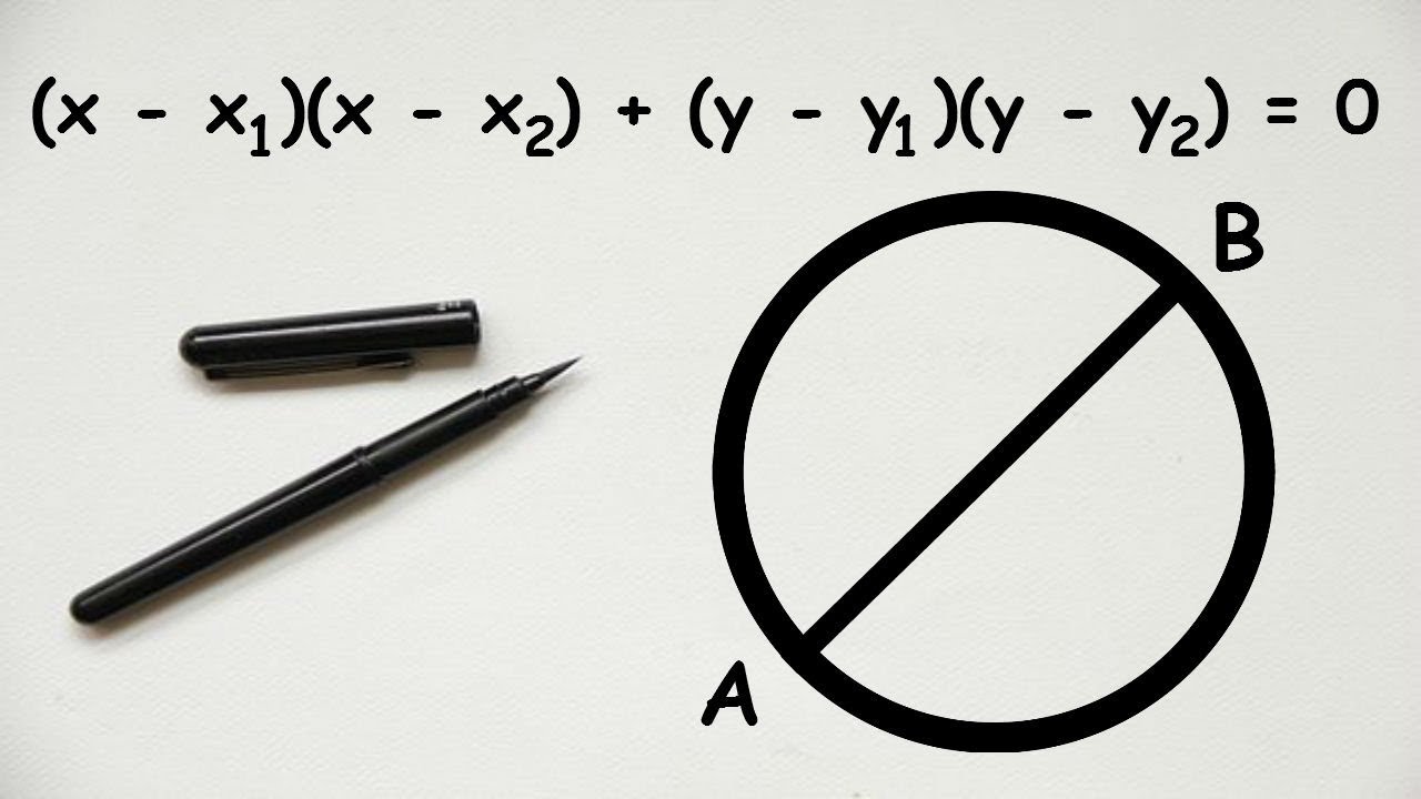 Equation of a circle using the coordinates of the diameter | ZJ ...