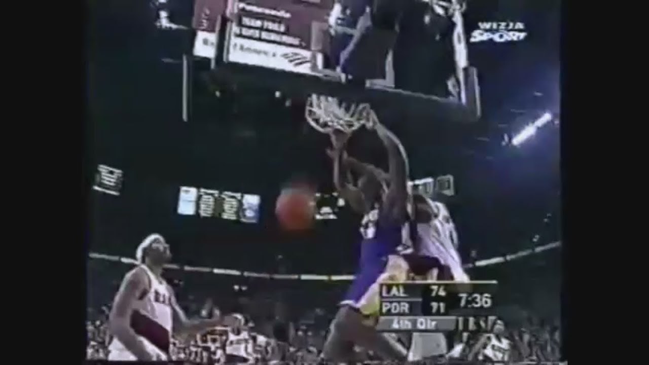 Shaquille O´Neal 36 Points 5 Ast 4 Blks @ Portland, 2000-01. - YouTube