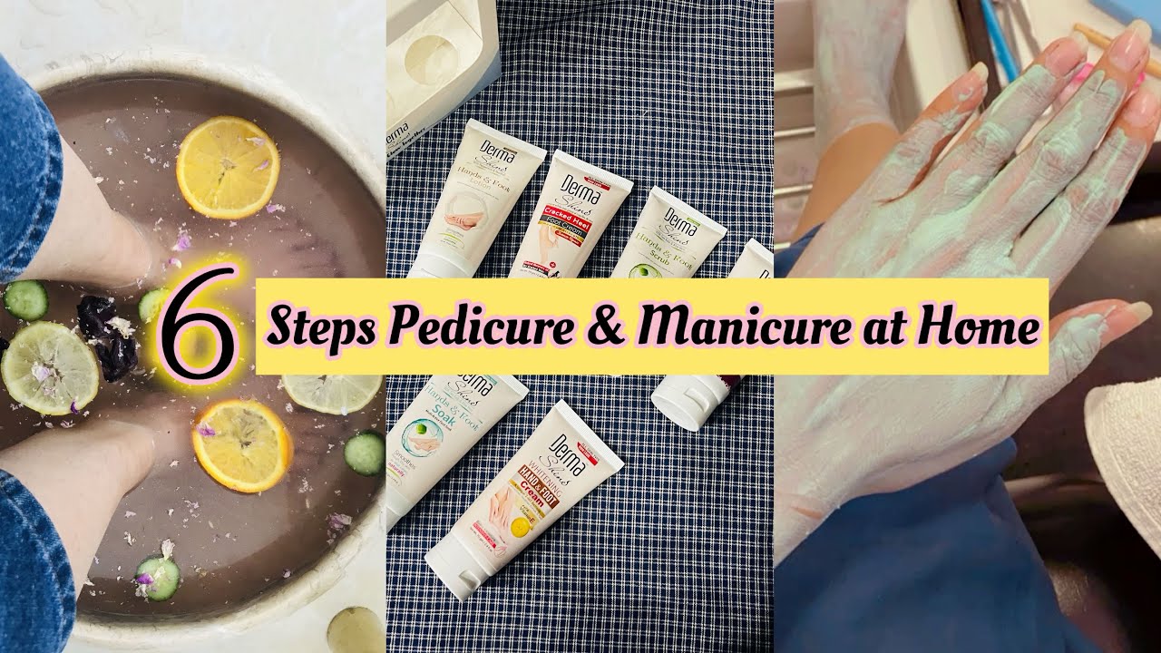 6 Easy Steps Pedicure & Manicure At Home || With Derma Shine Kit ...