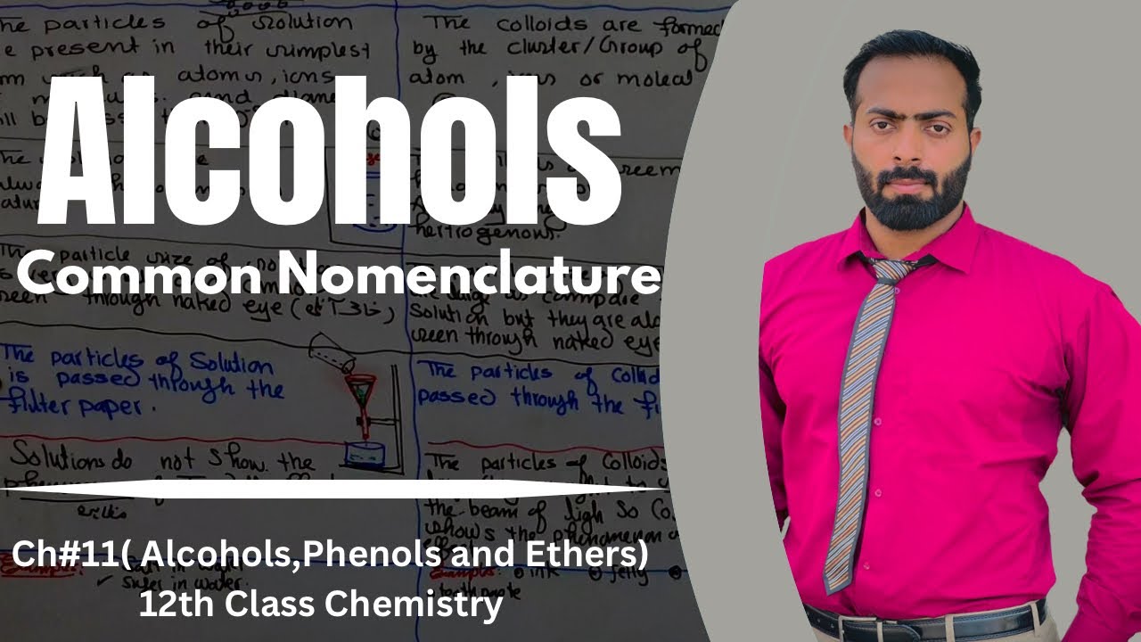 Nomenclature of Alcohols || Common or Trivial name || 12th Class ...