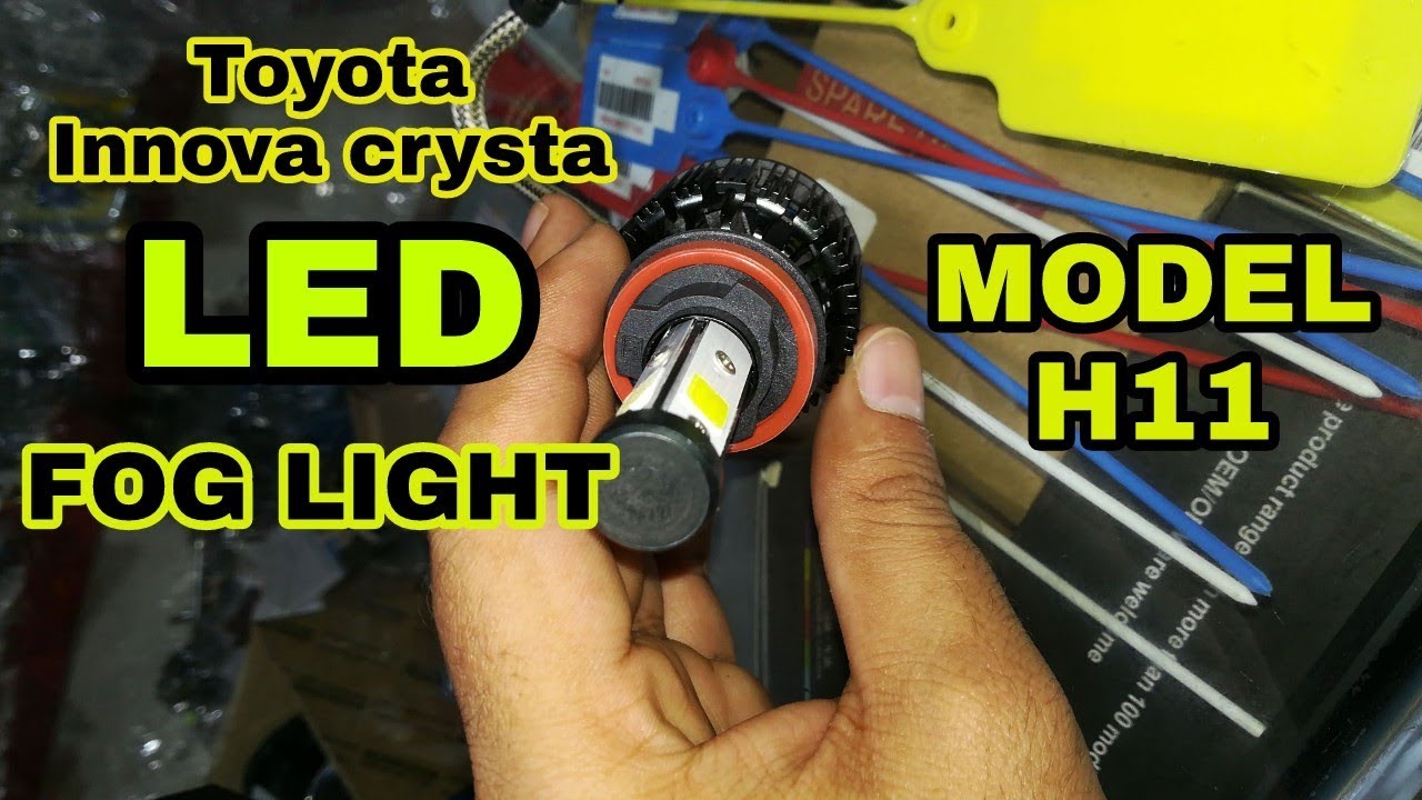Innova crysta LED fog light bulb sample - YouTube