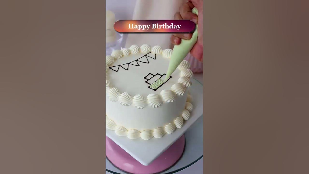 Easy to make birthday cake template - YouTube