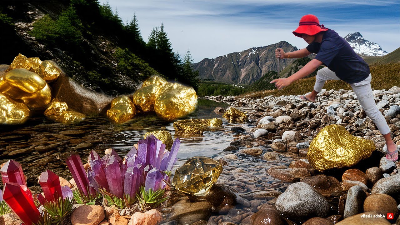 Man & Smart Finds Diamond,gold & Gemstone Mine Under Stone , More ...