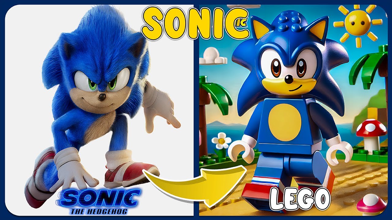 Sonic The Hedgehog Character vs LEGO | Sonic, Amy Rose, Knuckles, Rouge ...