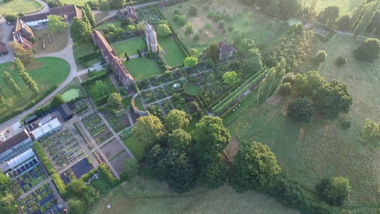 Sissinghurst Castle Garden early morning aerial views - YouTube