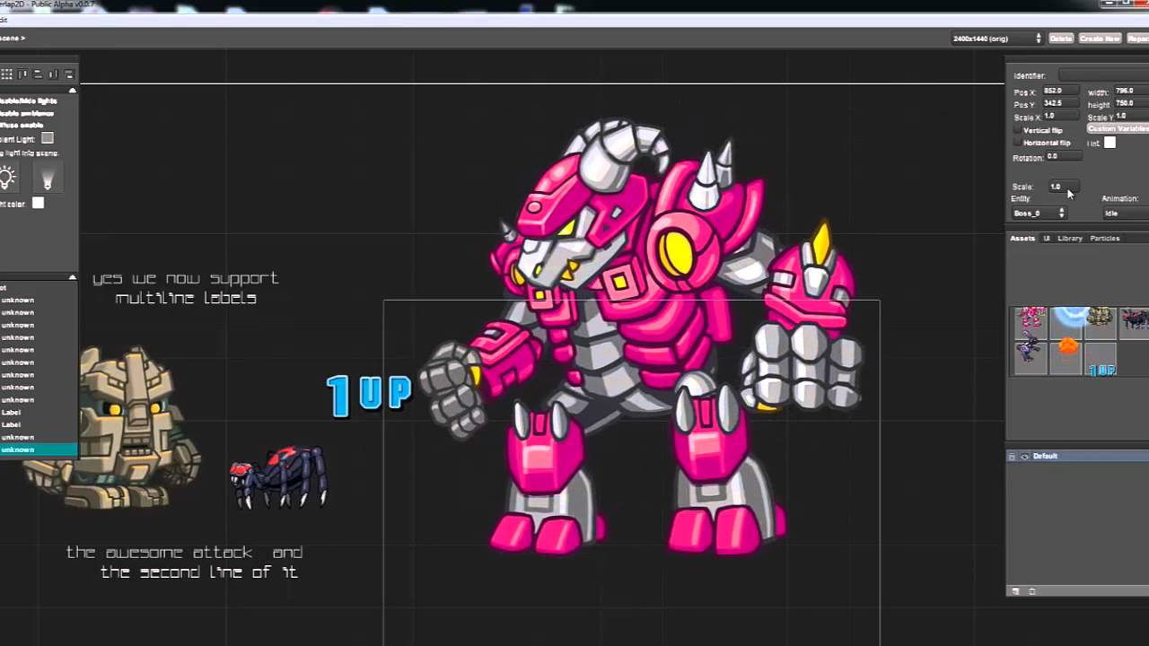 Overlap2D v0.0.7 with Spriter Import Integration. - YouTube