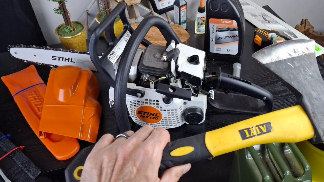 Stihl ms170 inspection and go through everything and fungtions. # ...