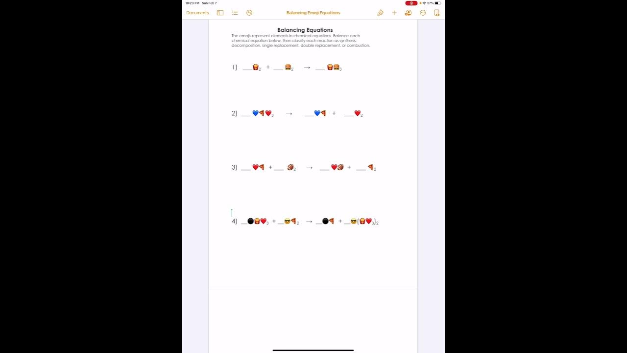 Balancing Emoji Equations - YouTube
