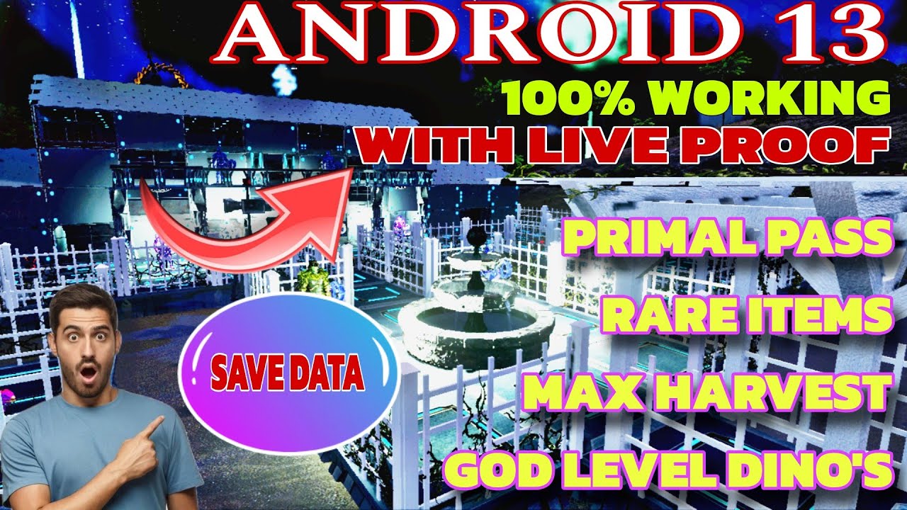 ANDROID 13 SAVE DATA || FREE PRIMAL PASS || GOD LEVEL DINOS || MAX ...