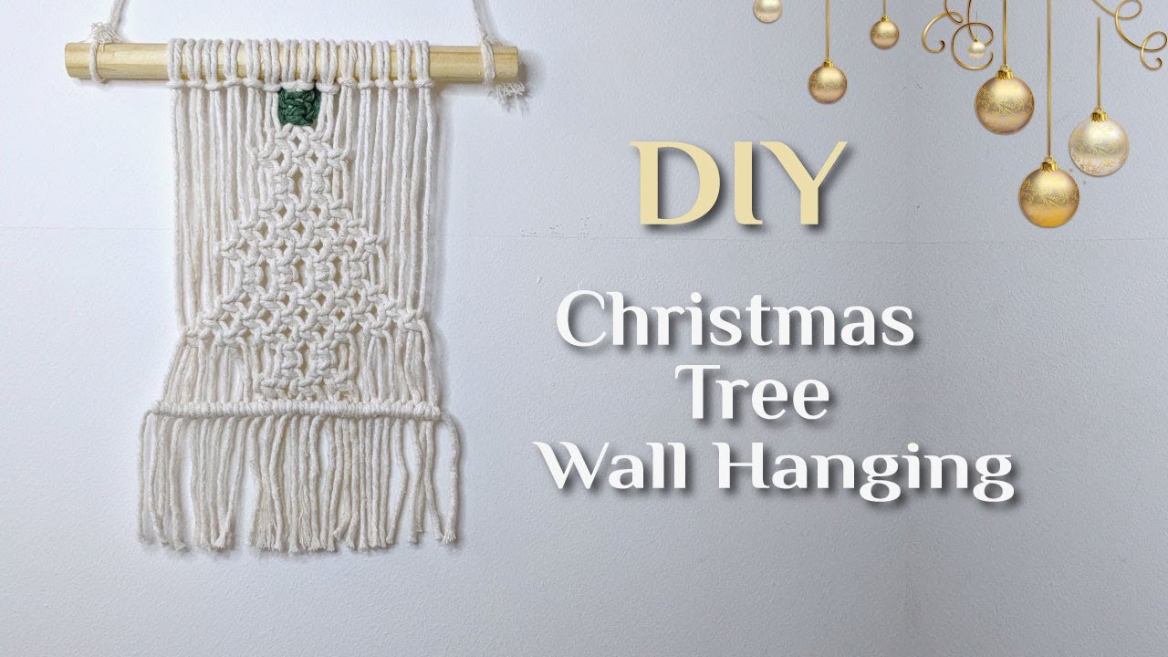 🎄DIY TAPIZ de ARBOL de NAVIDAD en MACRAME | DIY Macrame Hall hanging ...