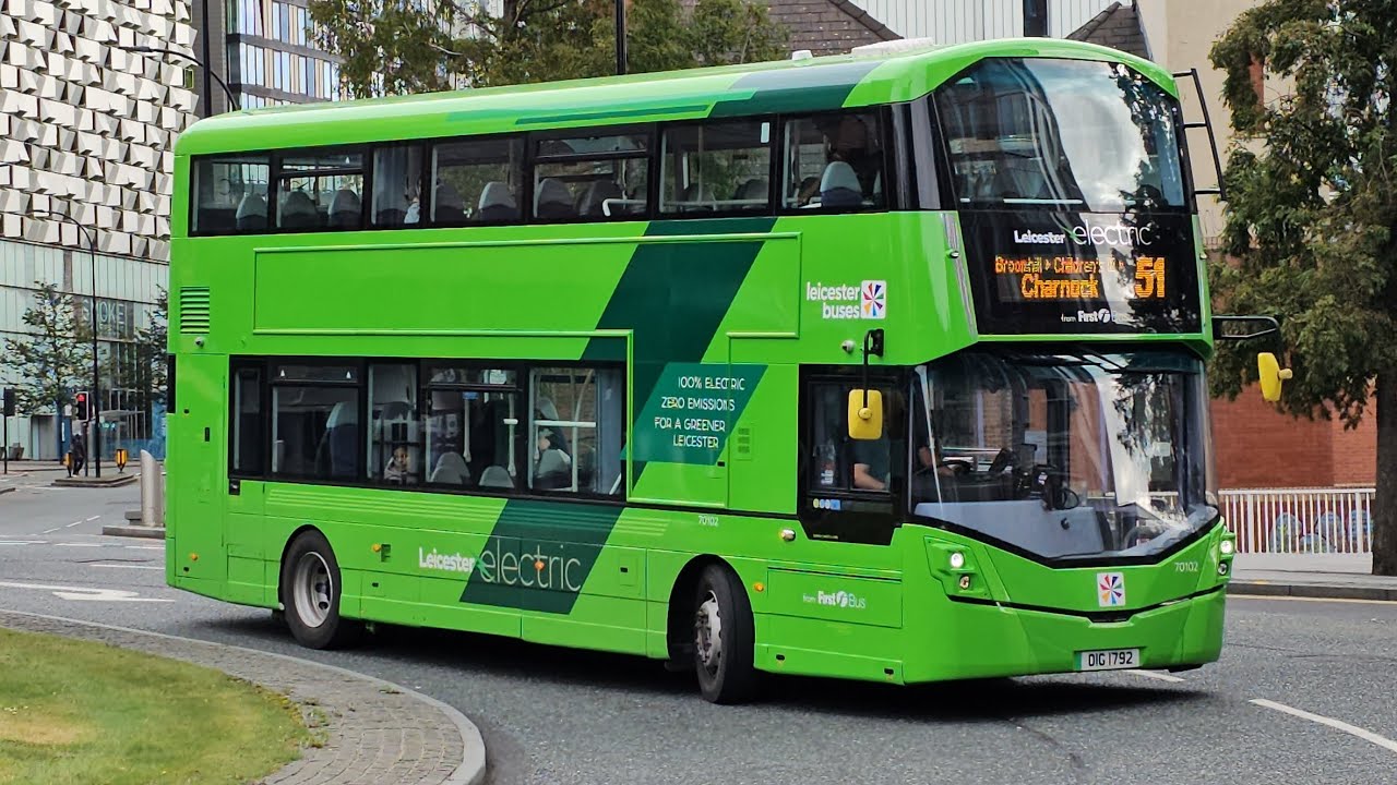First Bus Leicester Electric 70102 On Test Run In Sheffield On 51 From ...