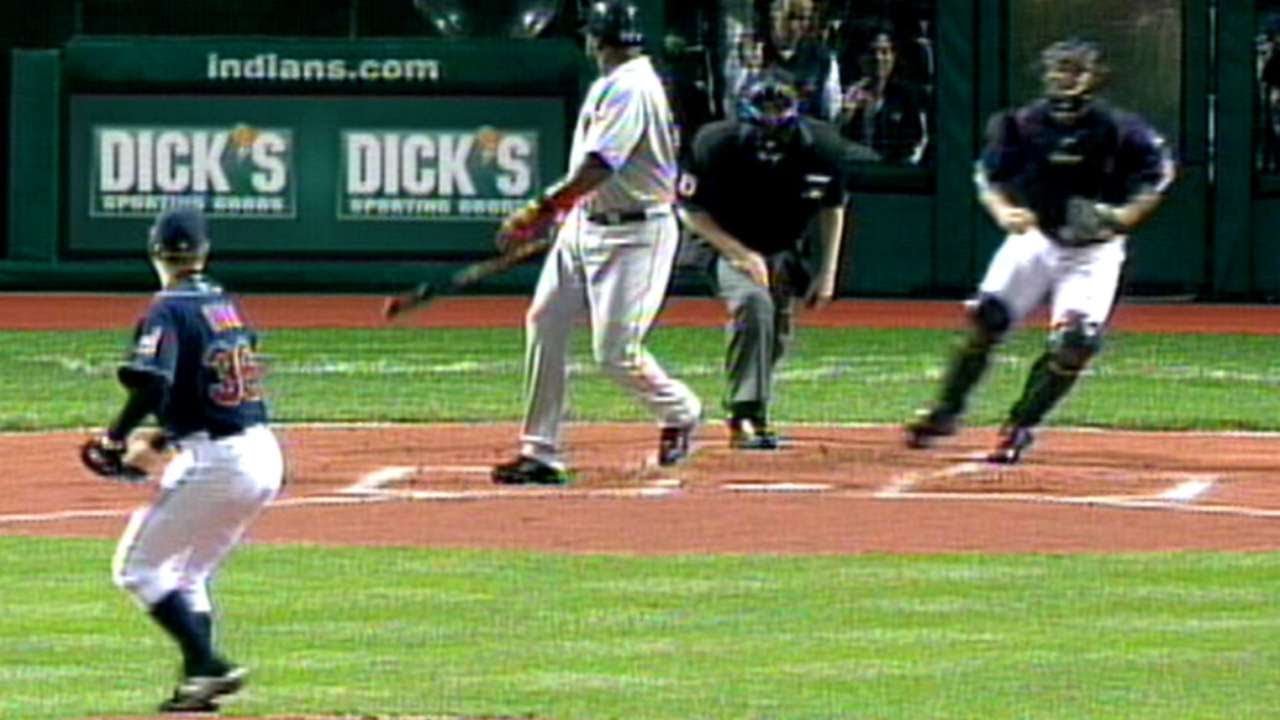 2007 ALCS Gm4: Byrd K's Ortiz to end the 1st - YouTube