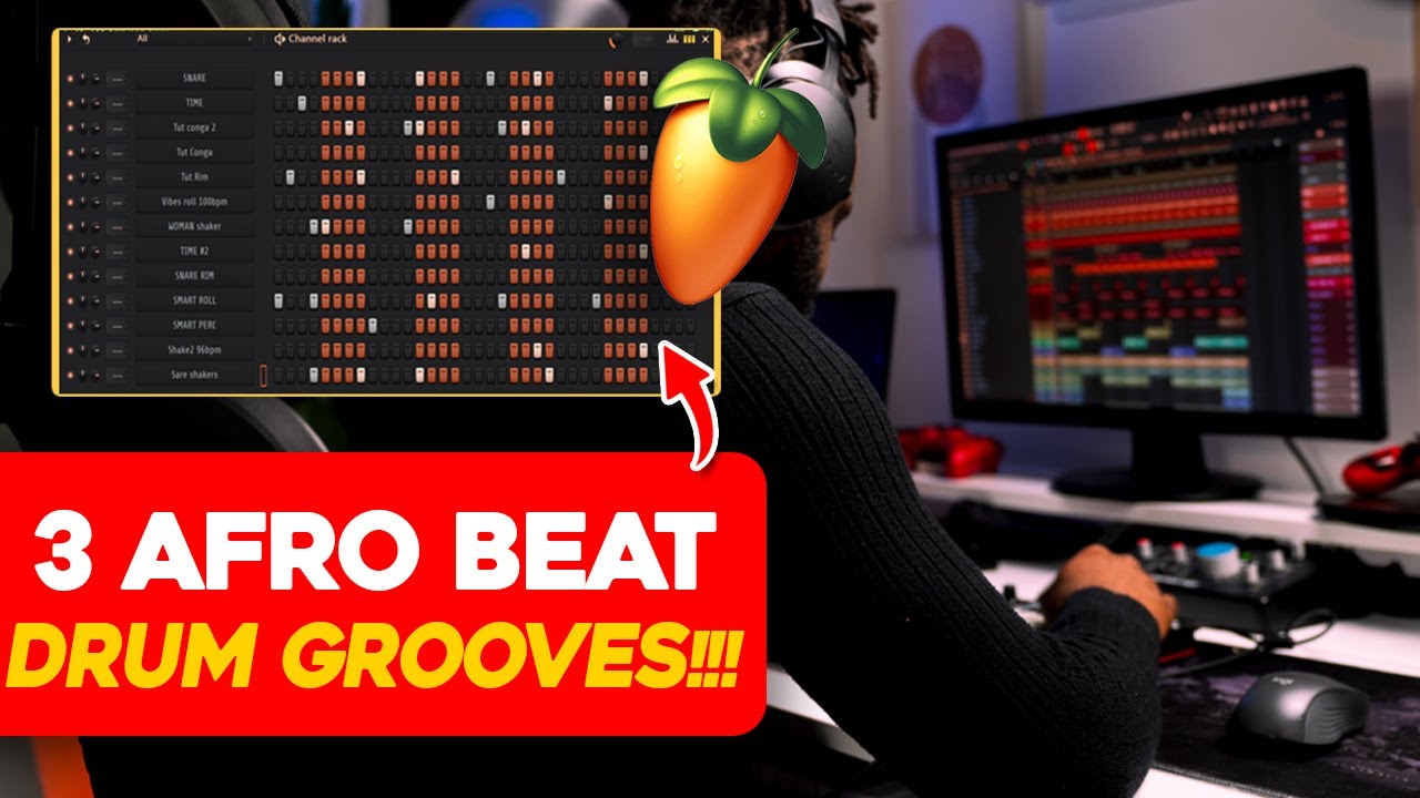 FL Studio 24 Beginner 3 Afro Beat Drum Grooves | Fl Studio Tutorial - YouTube