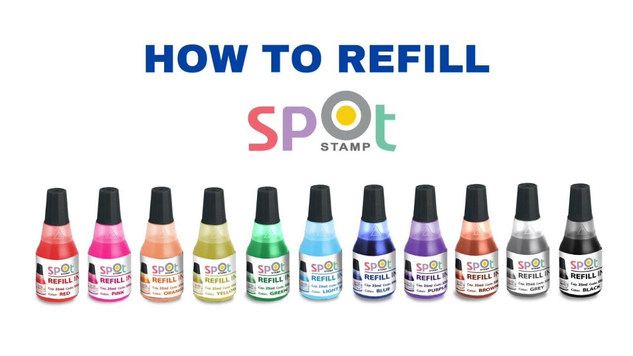 How To Refill (Reink) Spot Stamp - YouTube