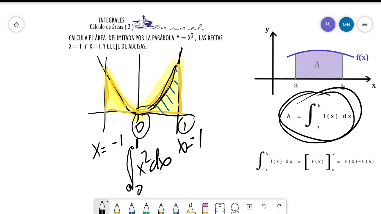 Integrales . Cálculo de áreas ( 2 ) - YouTube
