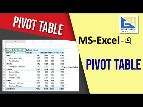 Microsoft Excel Pivot Table Tutorial for Beginners - Excel 2007