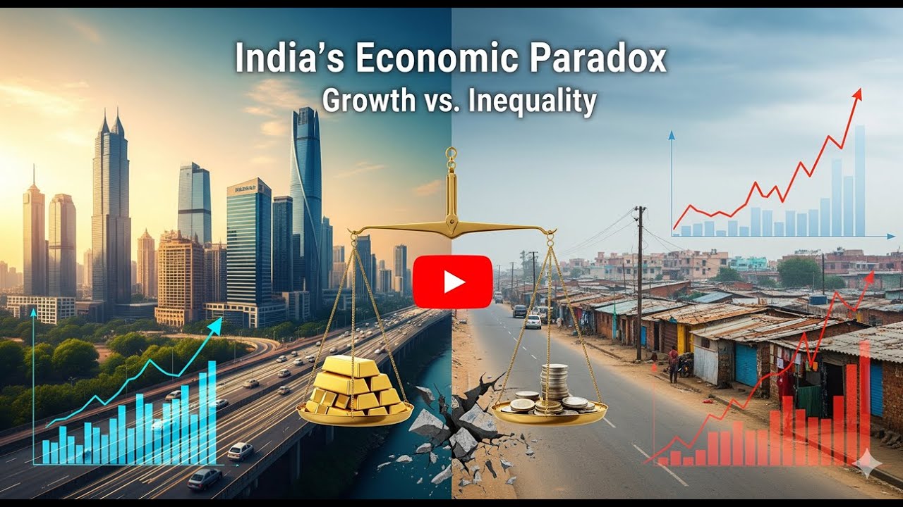 Decoding India's Economic Paradox Growth vs Inequality - YouTube