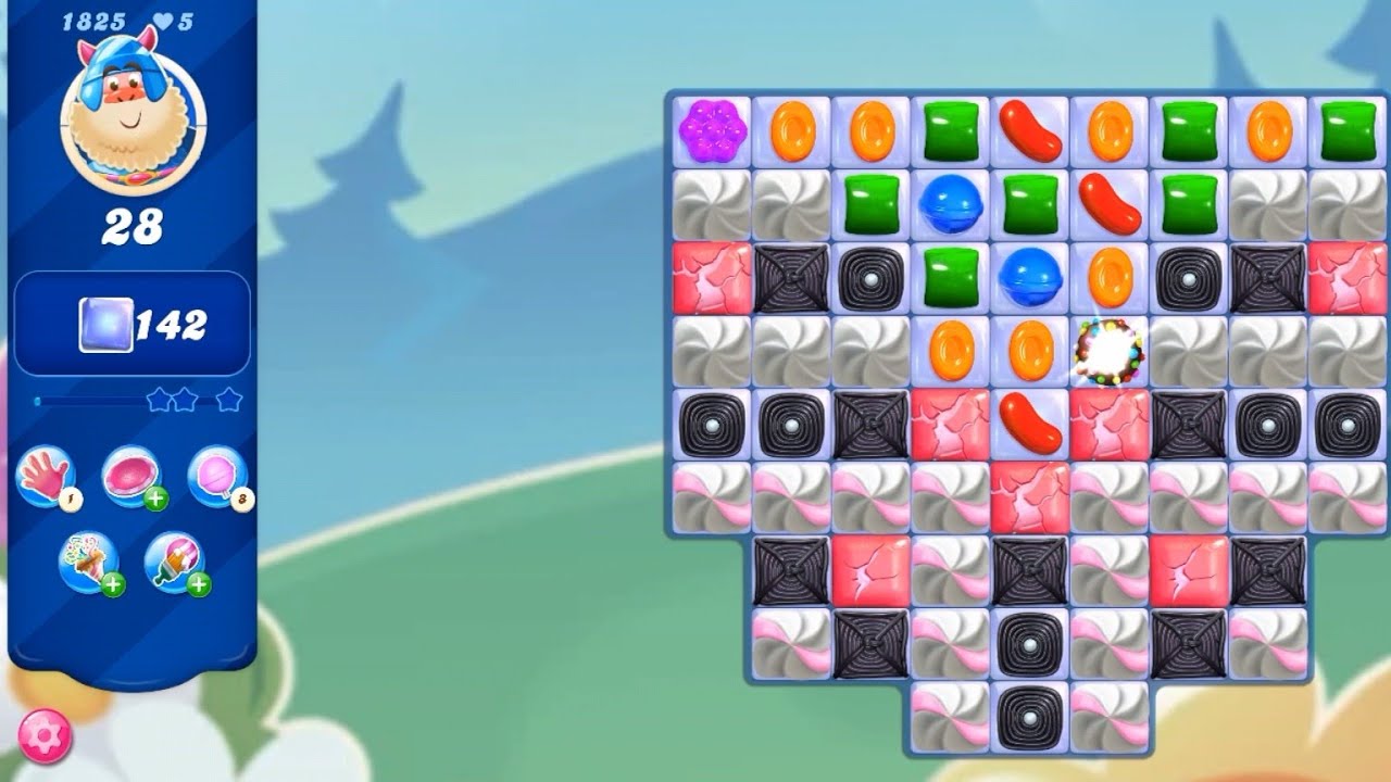 Candy Crush Saga Level 1825 - YouTube