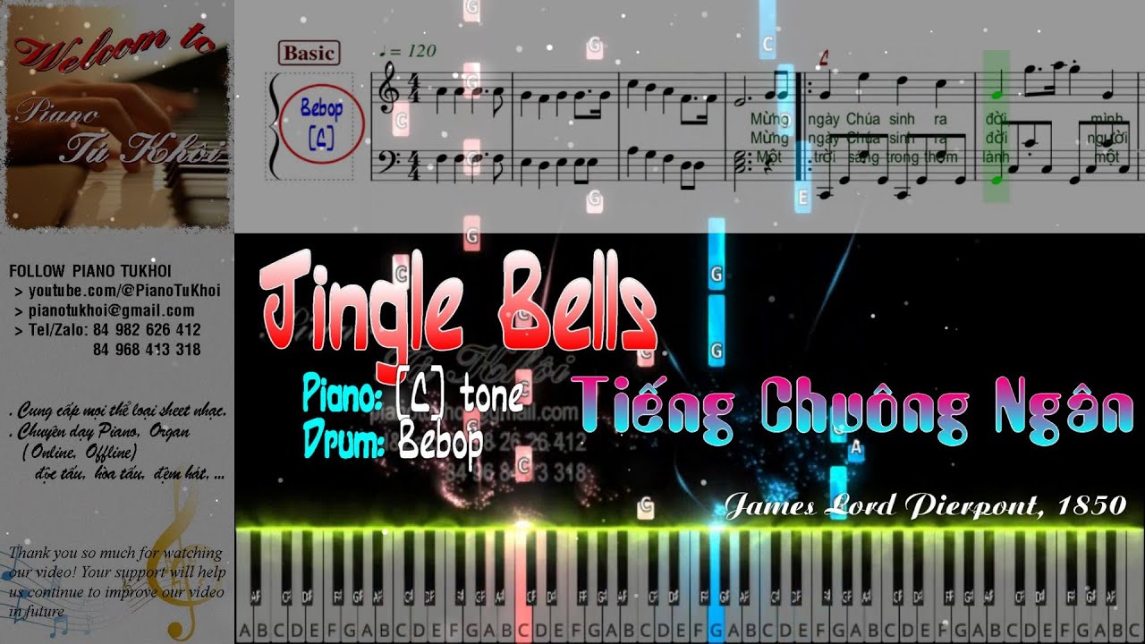 Jingle Bells [Basic Sheet] {Tiếng Chuông Ngân} (James Lord Pierpont, 1850) - YouTube