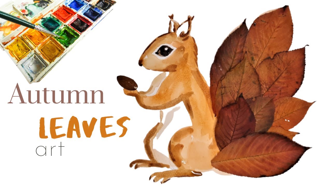 Use fallen leaves to make autumn scenary 🍂 Great DIY Seasonal idea ...