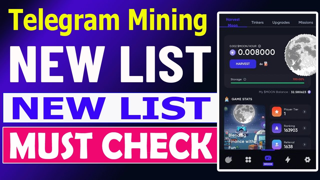 Telegram New Mining Apps List | MUST CHECK - YouTube