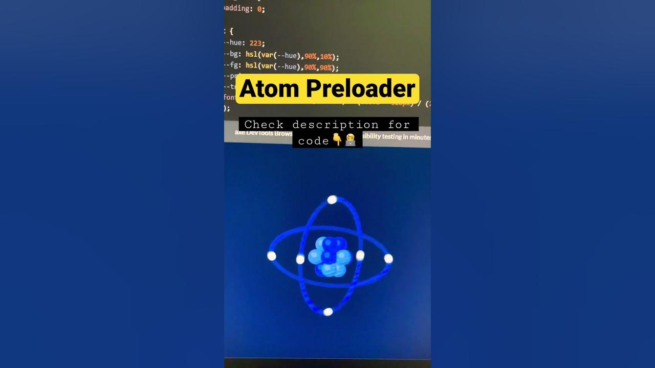 Atom Preloader Htmlcss Tutorials Css Htmlcsstutorial Youtube