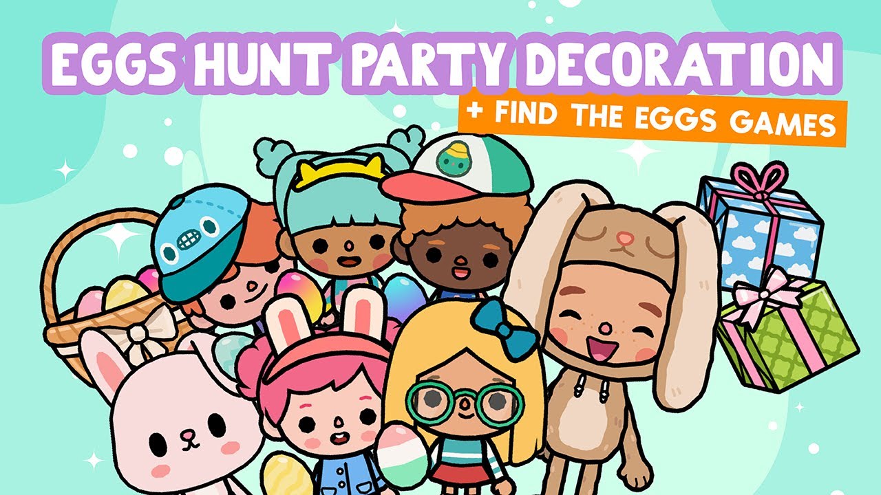 EGGS HUNT Party Decoration House 🥚🎉 Find Eggs Game Easter Home Design ...
