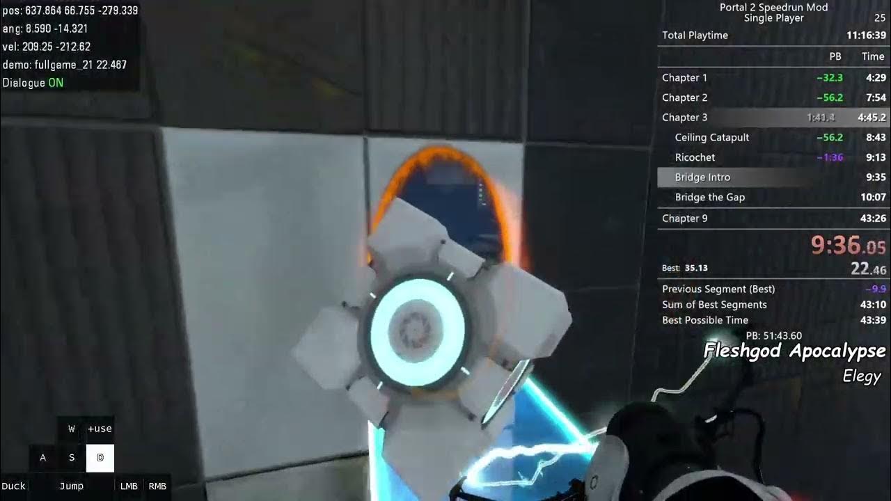 Portal 2 Speedrun Mod in 45:24.76 (PB) - YouTube
