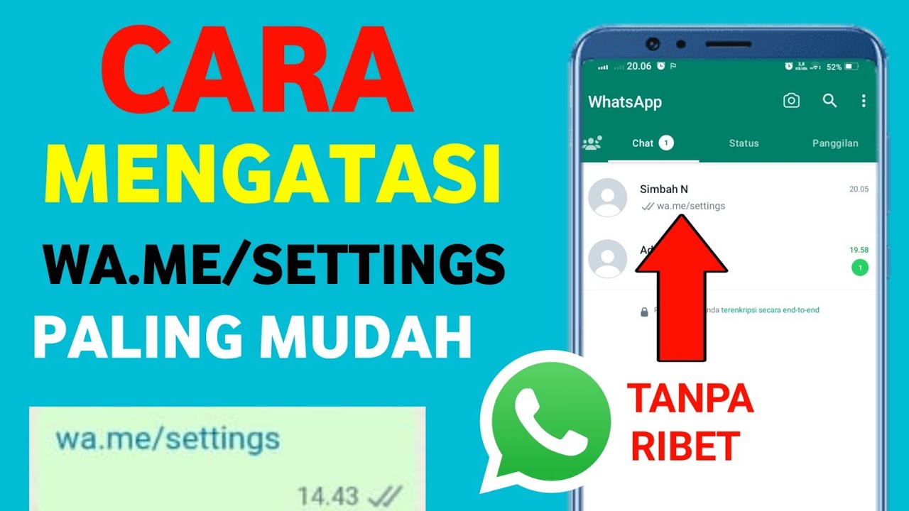 cara mengatasi wa.me/settings . cara paling mudah bro - YouTube