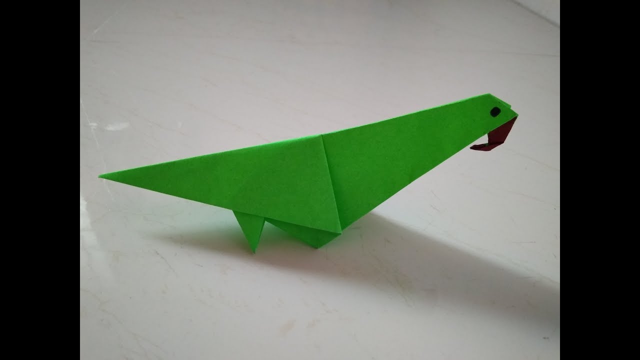 Easy craft for kids-Simple paper parrot/ paper parrot origami - YouTube