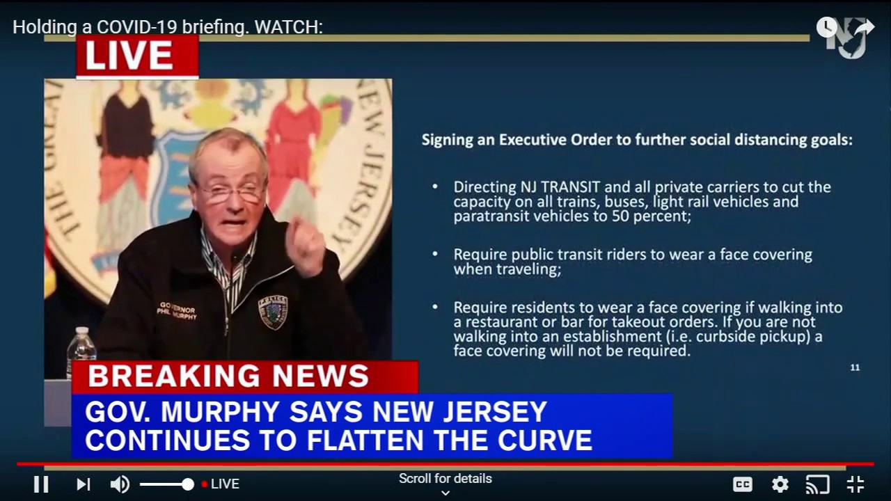 NJ death toll climbs higher, but new signs the spread is slowing - YouTube
