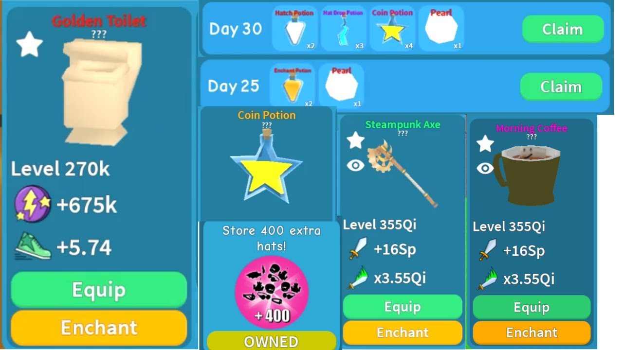 Golden Toilet - Mythic Coin Potion- Roblox Unboxing Simulator - YouTube