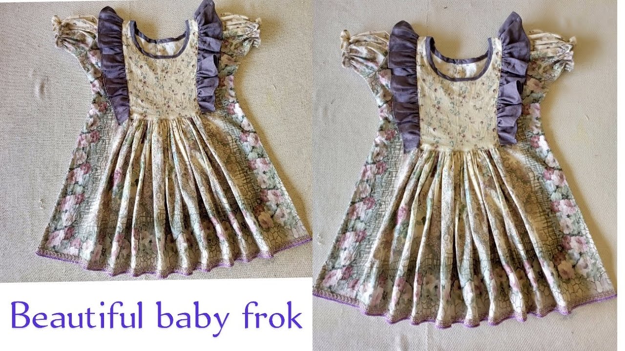 Baby frok cutting and stitching new design - YouTube