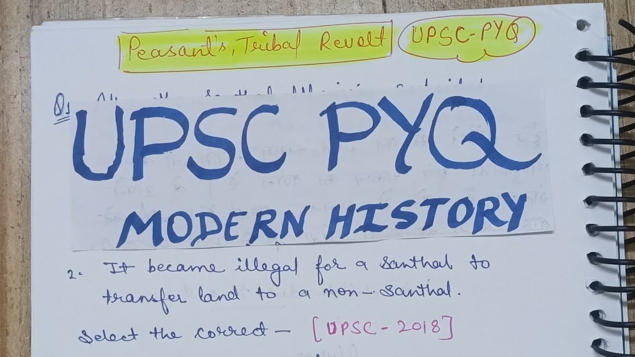 UPSC PYQ Tribal Uprising & Peasant Movements | Modern History PYQs ...